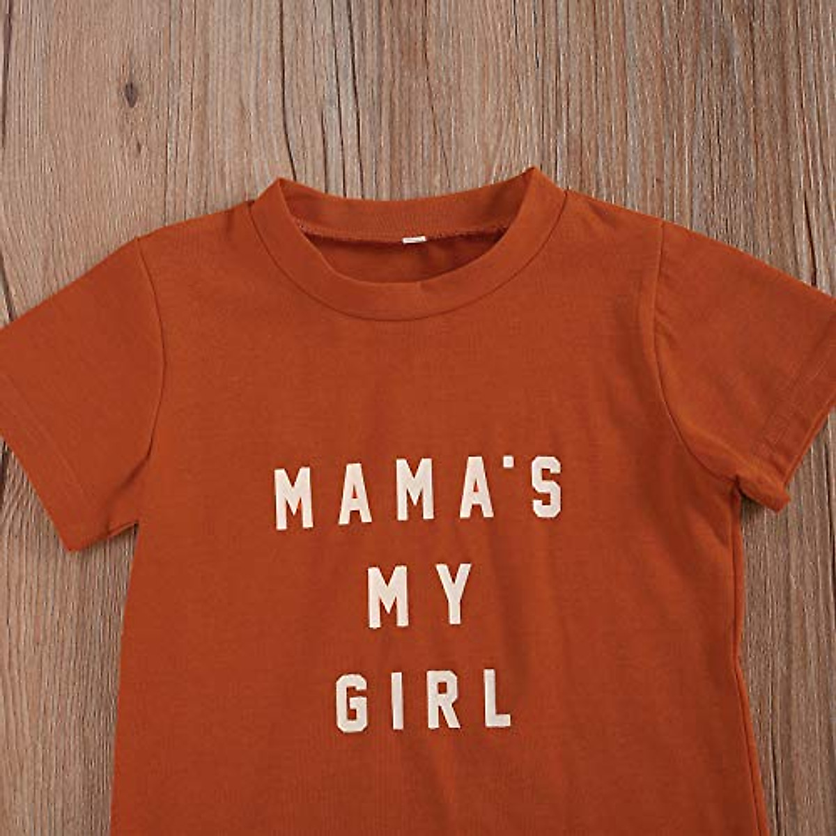 Nie Cuimeiwan Toddler Baby Girl Bell Bottoms Outfit Letter Print T-shirt Floral Flare Pants Set Summer Clothes 2Pcs