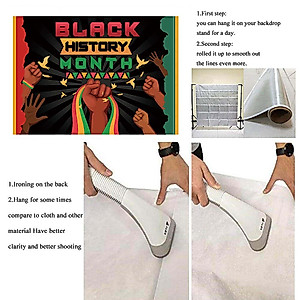 Black History Month Backdrop African American Heritage Festival Photography Background Black History Month Holiday Party Decoration Supplies for Home (8X6FT)