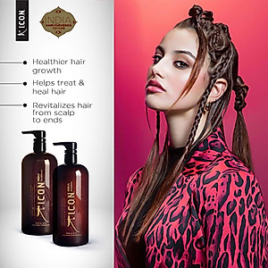 I.C.O.N. India Shampoo and Conditioner Combo, Salon-Quality Hair Care, 1 Liter Each