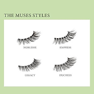 KISS Lash Couture The Muses Collection False Eyelashes, Noblesse', 12 mm, Handmade, Refined Faux Silk, Contact Lens Friendly, Easy to Apply, Includes 1 Pair Reusable Strip Lashes