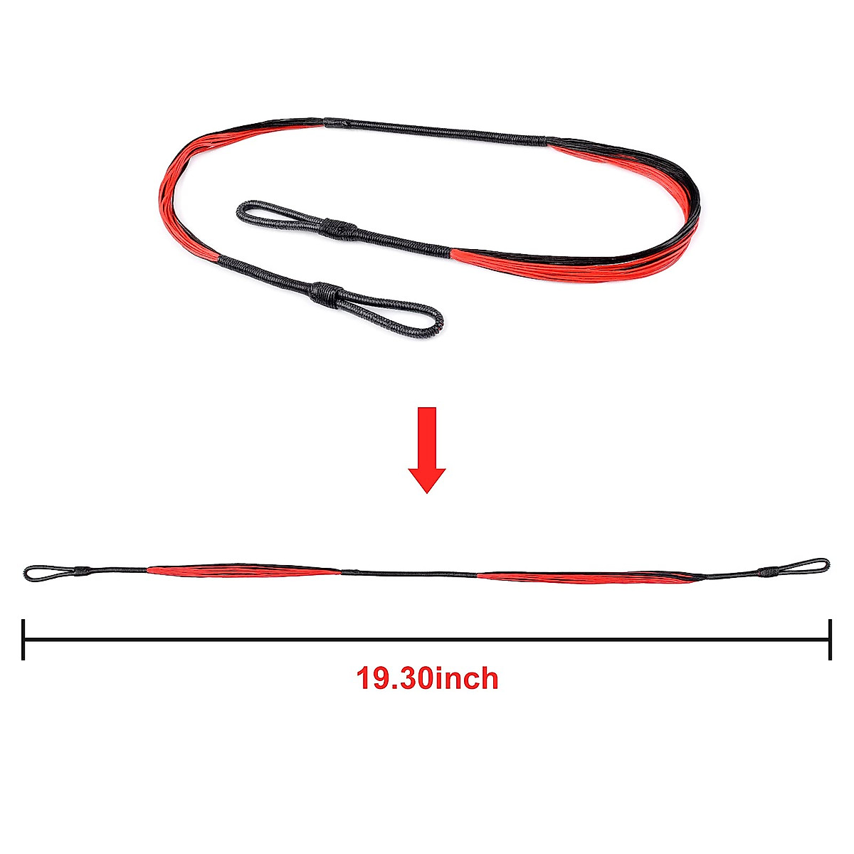 NBCGGS 19.3" Cobra Adder String Replacement Crossbow R9 Cobra Adder Crossbow String,20 Strands HMPE 1600D,Red