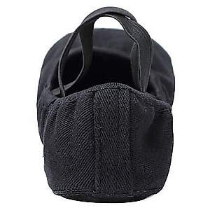 Linodes Dance Shoes for Girls Stretch Canvas Split Sole for Women-Black-9M