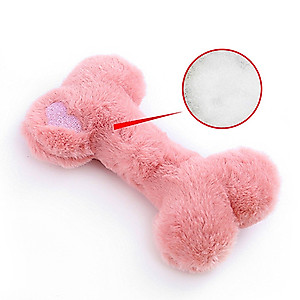 ROYALEAD Pet Dogs Chewing Toy for Small Dogs Plush Bone Toy 3PCS Interaction Pet Teething Toy Aggressive Chewer Toy Dog Favor