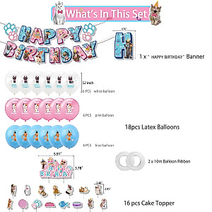 Cat Birthday Decorations Cat Themed Birthday Party Supplies Cat Face Happy Birthday Banner Cat Print Balloon Cake Toppers Cat Lover Kids Cat Theme Birthday Party Pet Adoption Party Decorations