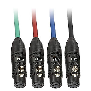 Lyxpro 4 Channel XLR Cable Snake AES & DMX – Connect 4-channle XLR to 30' Single Ethercon Cat6 Cable