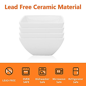 Luvan 7oz Butter Warmers for Seafood with 20 Tealight,4Pcs Ceramic Butter Warmers Set for Chocolate Butter Cheese,Ceramic Bowl Oven Microware Dishwasher Safe,Perfect for family dip Fruit,Dessert,Snack