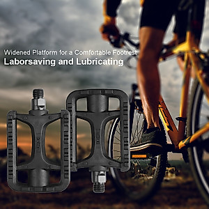 Bicycle Pedals, Mountain Bike Pedals Lightweight Bike Pedals for MTB BMX Pedal, Nylon Fiber Anti-Skid Pedals 9/16 Inch Spindle Road Bike Pedals Bicycle Platform Pedals