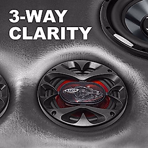 BOSS Audio Systems CH6530 Car Speakers - 300 Watts of Power Per Pair and 150 Watts Each, 6.5 Inch, Full Range, 3 Way, Sold in Pairs + CH6930 Car Speakers - 400 Watts of Power Per Pair, 200 Watts Each,