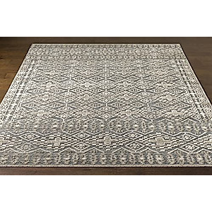 Mark&Day Area Rugs, 8x10 Haalweide Traditional Medium Gray Area Rug, Grey Cream Carpet for Living Room, Bedroom or Kitchen (8' x 10')