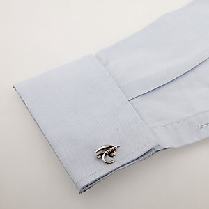 MRCUFF Fly Fishing Hook Fish Lure Pair Cufflinks in a Presentation Gift Box & Polishing Cloth