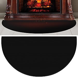32'' x 60'' Upgraded Thickened Fireplace Mat, Half Round Fire Resistant Mat, Fireproof Rug Retardant Hearth Pad for Fireplace Wood Stove, Protect Floor from Sparks Embers Indoor Outdoor