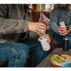 MiiR, Slim Can and Seltzer Chiller, Insulated Stainless Steel Construction, Black, 12 oz