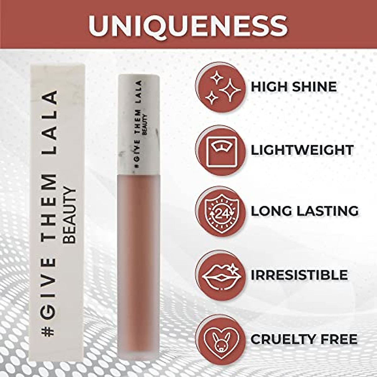 GIVE THEM LALA Lip Gloss - High Shine Tinted Lip Gloss - Full Coverage, Pigmented Hydrogloss Lip Makeup for Women - Lightweight, Long Lasting Lip Color - Cruelty-Free, Non-Sticky Lip Glosses (TRIPPIN)