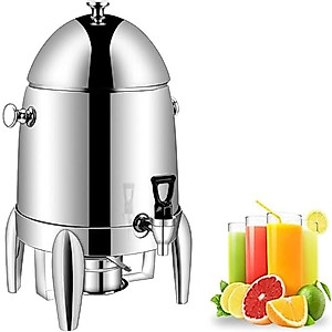 12L Commercial Stainless Steel Hot Beverage Dispenser 3 Gallon Chafer Urn Large Hot Water Urn for Coffee, Tea, Cappuccino, Hot Chocolate and Drinks