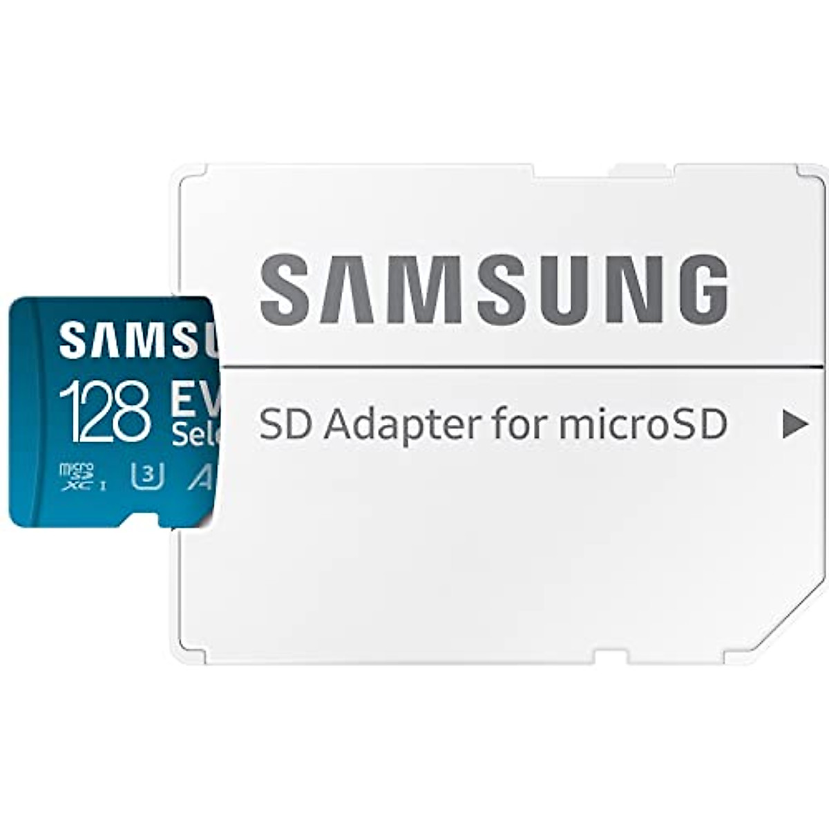 SAMSUNG EVO Select Micro SD-Memory-Card + Adapter, 128GB microSDXC 130MB/s Full HD & 4K UHD, UHS-I, U3, A2, V30, Expanded Storage for Android Smartphones, Tablets, Nintendo-Switch (MB-ME128KA/AM)
