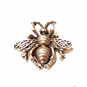 9PC Large Queen Bee Push Pins Antique Gold T-629AG