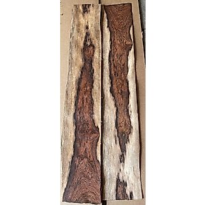 Genuine Brazilian Rosewood Dalbergia Negra Wood Veneer Sheets 2 Pieces 49"x8"x1/42"