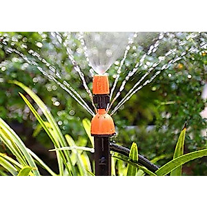 CTKcom Micro Spray Adjustable 360 Degree Water Flow Irrigation Drippers on Stake Emitter Drip System,Pack of 25