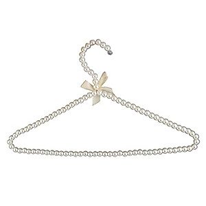 NC Pearl Adults Clothes Bow Hanger Coat Skirt Trouser Holder Rack Bar , White