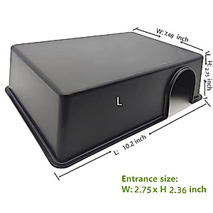 SDZGQPET Amypet Different Size Reptile Use Hide Cave for Snakes,Reptiles, Ball Pythons Durable Material Easy to Clean 10.2 x7.48 x 2.75inch (L)