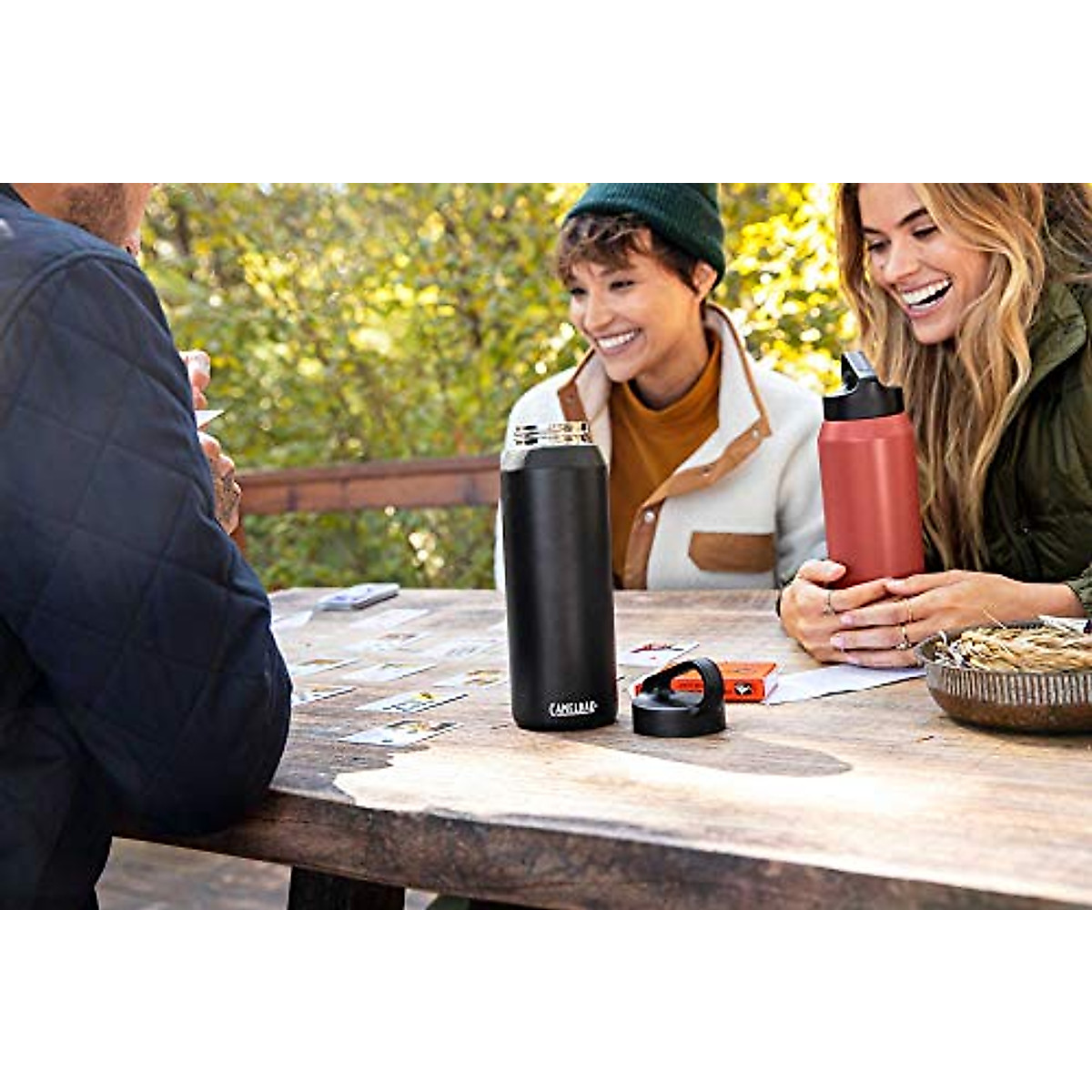 CamelBak Carry Cap Bottle - Vacuum Insulated Stainless Steel - Easy Carry, 32 oz, Terracotta Rose