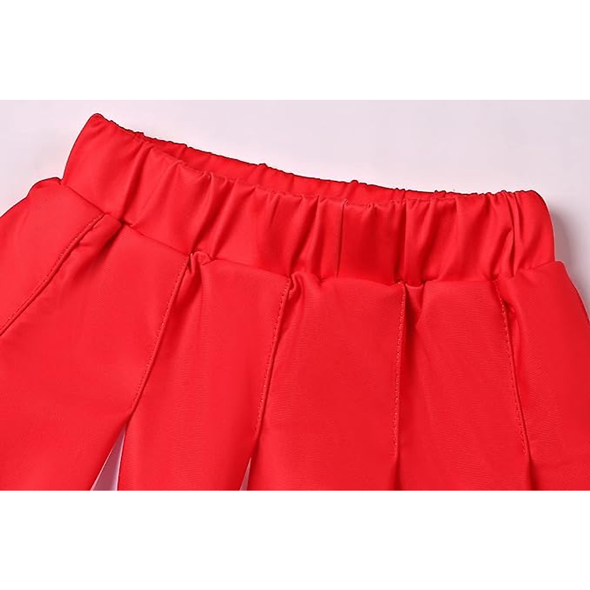 Doxrmuru Girls Cheerleader Costume Cheerleading Outfit for Halloween Party Birthday Gift (Red, 9-10 Years)