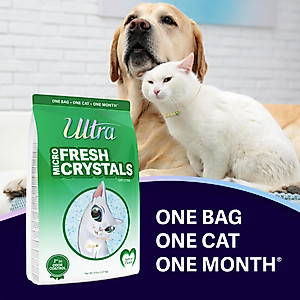 Ultra Fresh Scented Micro Crystals Premium Cat Litter - 99.9% Dust Free, Soft on Paws - 5 Lbs.