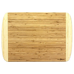 Totally Bamboo Kona Groove Bamboo Carving & Cutting Board, 18" x 12-1/2"