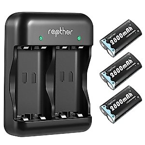 Rapthor 2800mAh Rechargeable Battery Pack for Xbox One 2.4V Ni-MH Low Self Discharge for Xbox One/Xbox One S/Xbox One X/Xbox One Elite/Xbox Series S/X, controller Batteries pack with Charger