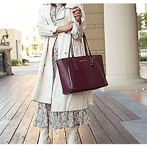 MKF Collection Tote Bag for Women -Vegan Leather Top-Handle Tote - Satchel Shoulder Handbag