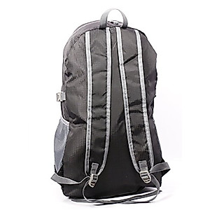 Alley-Pak lightweight travel hiking waterproof daypack 35L with reflector black backpack