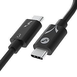 SABRENT Thunderbolt 3 USB-C Cable [Certified] 7.8" (20cm) | 40 Gbps | 100W Charging | E Mark Chip | for MacBook, Laptops, Docks [CB-T320]