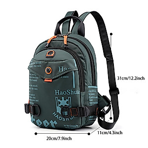 FASNAHOK Waterproof Crossbody Bag for Women Men Multipurpose Sling Backpack Shoulder Bag for Travel Hiking Daypack Black