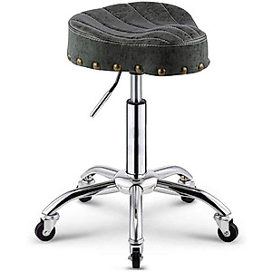 Gcxgz Rolling Swivel Stool Bar Stool, Saddle Chair, Coffee Stool, Beauty Stool, Home Lift Chair,360°Rotation, 5 Colors Optional Stool for Kitchen,Salon,Bar,Office,Massage (Color : A)