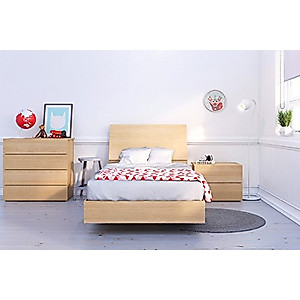 Nexera 2-Drawer Nightstand, Natural Maple