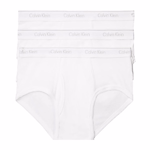 Calvin Klein Men's Cotton Classics 3-Pack Brief, 3 WHITE, Large