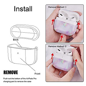 KOREDA AirPods Pro 2nd/1st Generation Case - Protective Hard Cover for Girls Women Men with Keychain for Airpods Pro 2nd/1st Gen