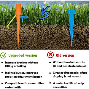 Plant Self Watering Spikes,16 Pcs Automatic Irrigation Equipment Self Watering Drip Devices with Slow Release Control Valve Switch, Suitable for Outdoor Indoor Plants