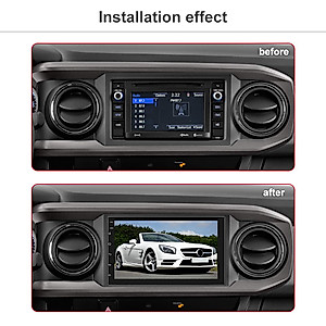 Hikity Android 13 Double Din Car Stereo 7 Inch Touch Screen Car Radio GPS Navigation WiFi Bluetooth FM Radio Mirror Link for iOS/Android Phones, with 12 Led Lights AHD Rear View Camera Mic