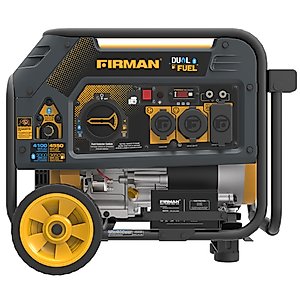 Firman Hybrid Series H03651 3650/4550 Watt Dual Fuel Generator, Yellow