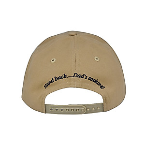 Game Hats Baseball Cap Father's Day Thanksgiving Gifts Adjustable Low Profile Cotton Cap King of The Grill Embroidered Hat Beige