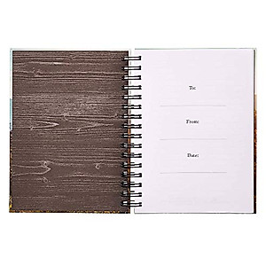 Christian Art Gifts Hardcover Journal, Be Strong and Courageous Jsohua 1:9 Bible Verse, Scenic Mountain Inspirational Wire Bound Spiral Notebook Elastic Closure Lined Pages w/Scripture, 7 x 8.5