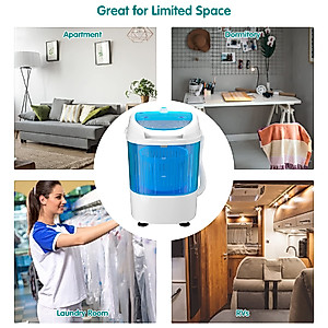 Renatone EP24895 5.5lbs Mini Washing Machine w/Spin Dryer, Transparent