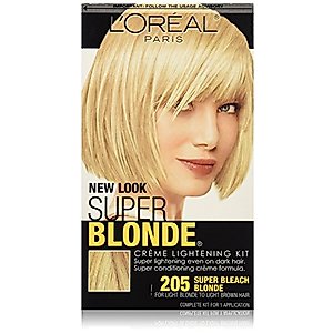 L'Oreal Paris Super Blonde Creme Lightening Kit, 205 Light Brown To Light Blonde