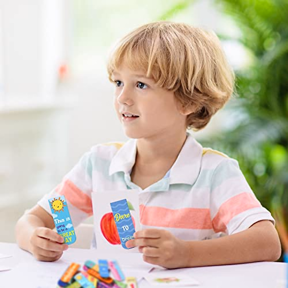 30 Pcs Inspirational Bookmarks Magnetic Bookmarks for Students Encouraging Motivational Magnetic Book Marker Clip Cute Positive Bookmarks for Kids Teachers School Reading Lovers 2.4 x 0.8 Inch