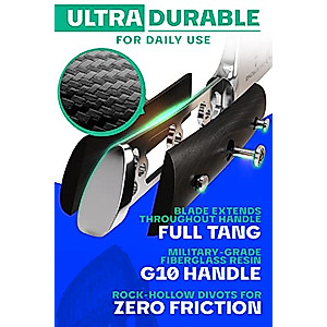 Dalstrong Gladiator Elite Series Forged High Carbon German Steel Steak 4-Piece Kitchen Knife Set with Black G10 Handle, 5 Inches, Sheaths Included