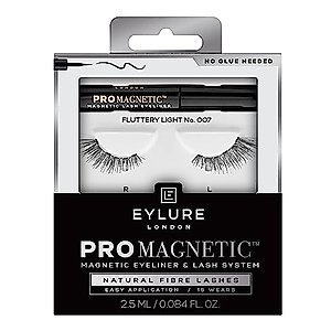 Eylure PROMAGNETIC Eyeliner & Lash Kit, No 007 Natural Fiber Eyelashes, Black