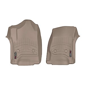 WeatherTech Custom Fit FloorLiners for Escalade, Escalade ESV, Silverado 2500HD/3500HD, Silverado LD 1500, Tahoe, Sierra 2500HD/3500HD - 1st Row (456071), Tan