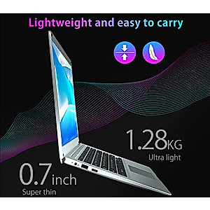 WAKST 14.1'' Windows 11 Laptop , Intel Celeron N3350 , 1920x1080 FHD IPS Display, Ultra Slim Notebook PC, with 4GB RAM BT4.2, Work Study Computer