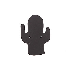 50 Pcs Blank Earring Holder Cards Kraft Paper Cactus Shape Card for Display Jewelry Earring Studs Dangle Earrings